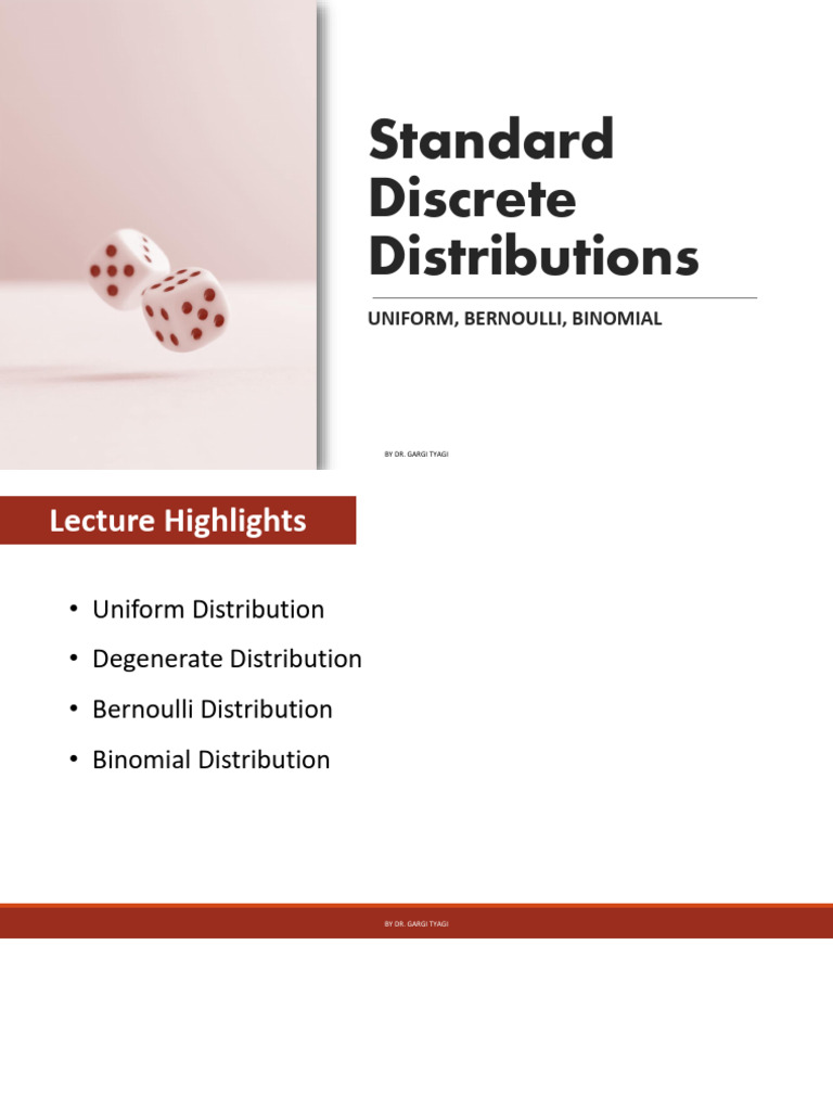 Standard Discrete Distribution | PDF | Probability Distribution ...