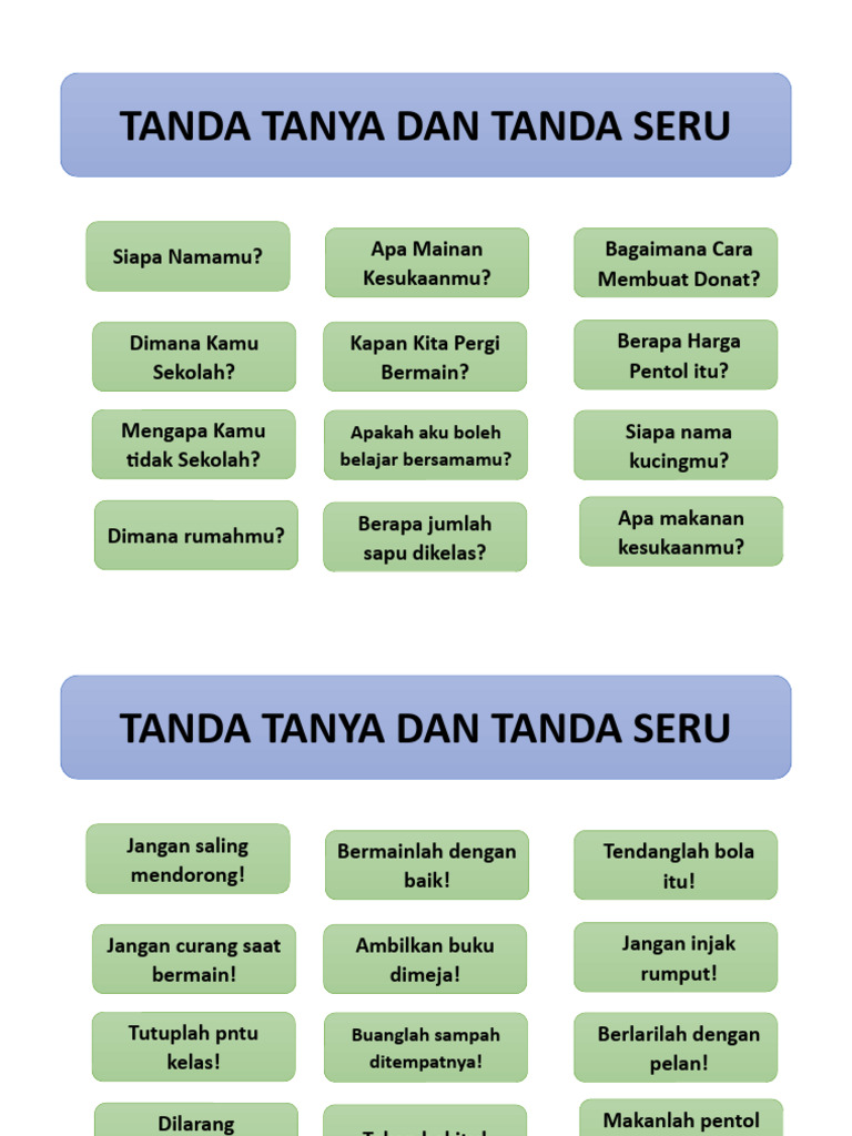 Tanda Tanya Tanda Seru Karton Tempel | PDF