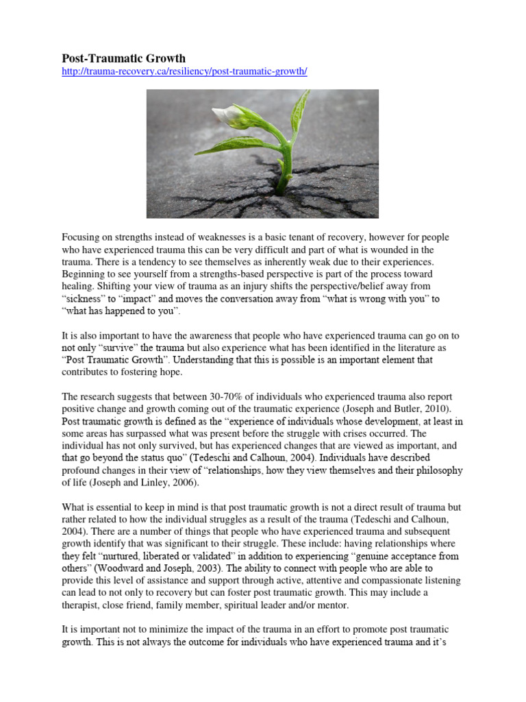 Post Traumatic Growth | PDF