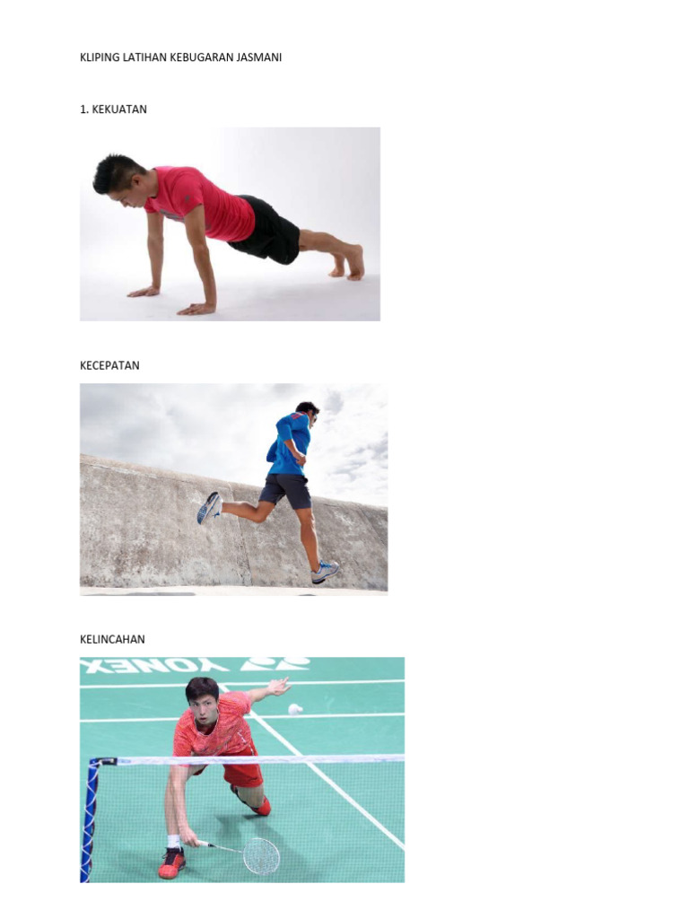 Kliping Latihan Kebugaran Jasmani | PDF