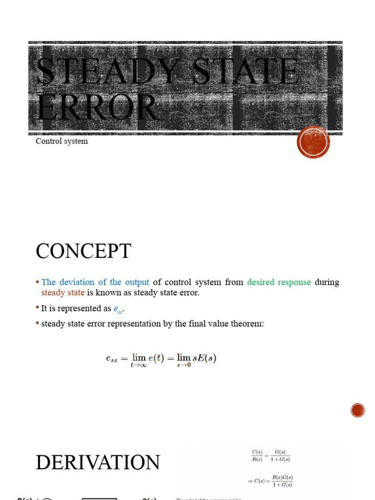 Steady State Error | PDF