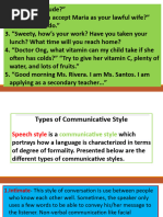Consultative Speech Style Example Sentence PDF | PDF | Conversation ...