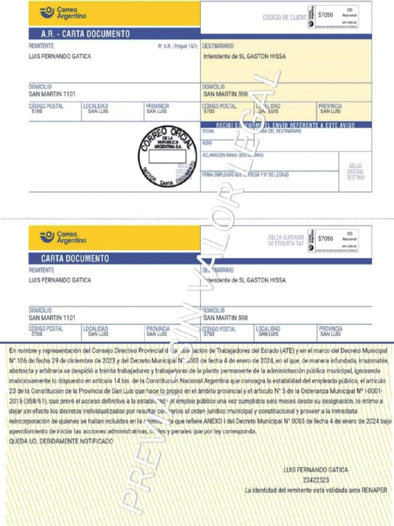 Carta Documento | PDF