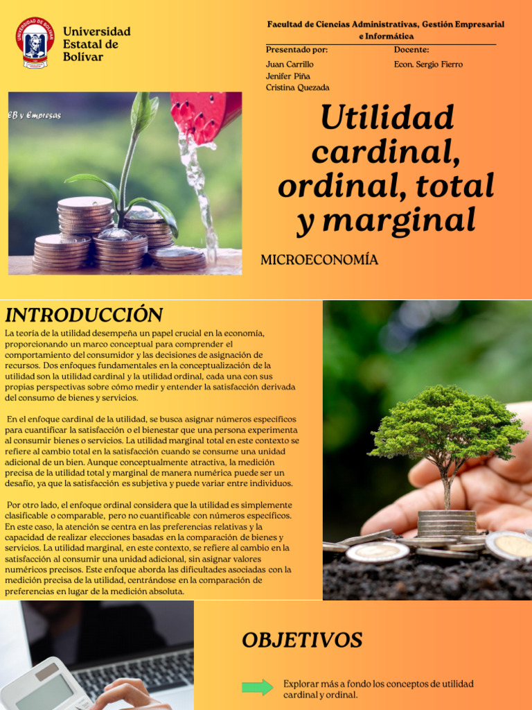 Utilidad Cardinal, Ordinal, Total y Marginal | PDF | Utilidad ...