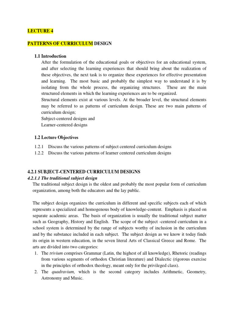 LECTURE 4 Blended teaching notes | PDF | Curriculum | Learning