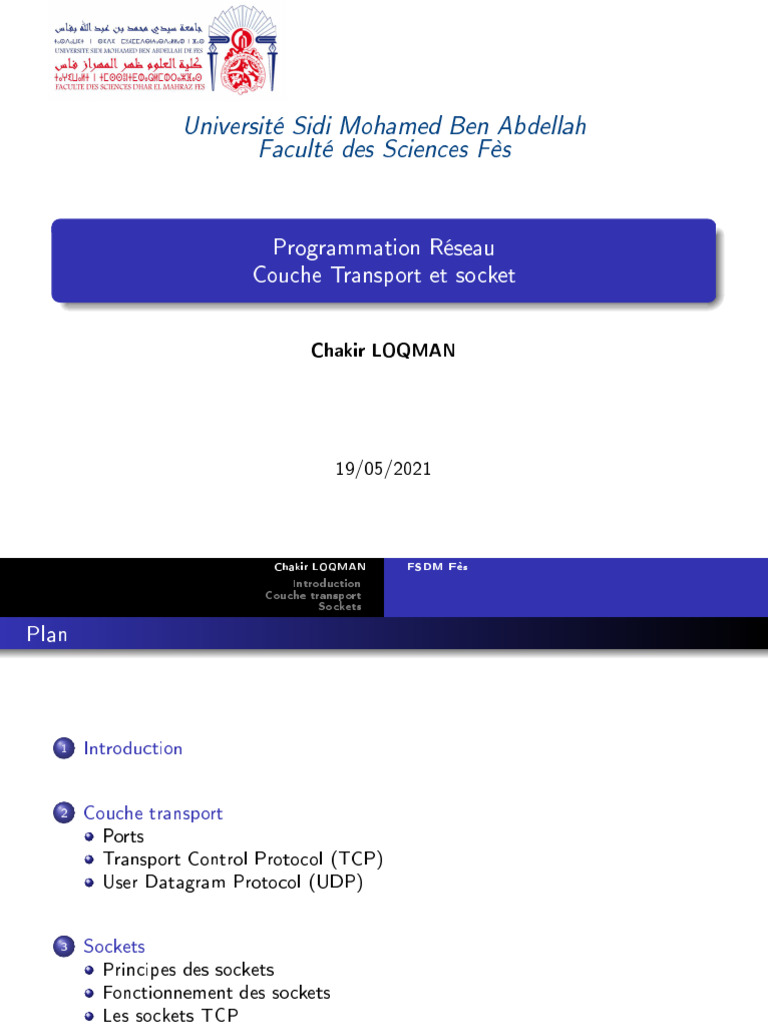 Couche de transport et protocoles TCP/UDP | PDF | Protocole de contrôle ...