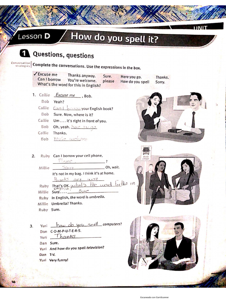 Lesson D Unit 2 | PDF