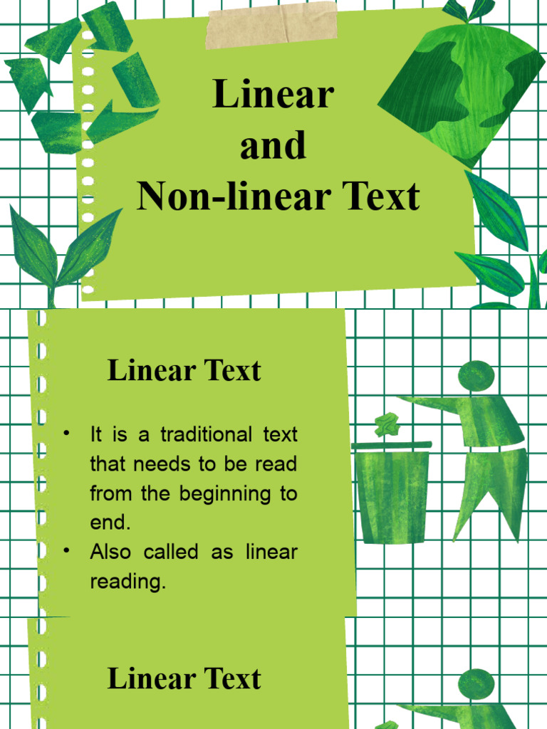 Linear and Non Linear Text | PDF | Infographics | Recycling