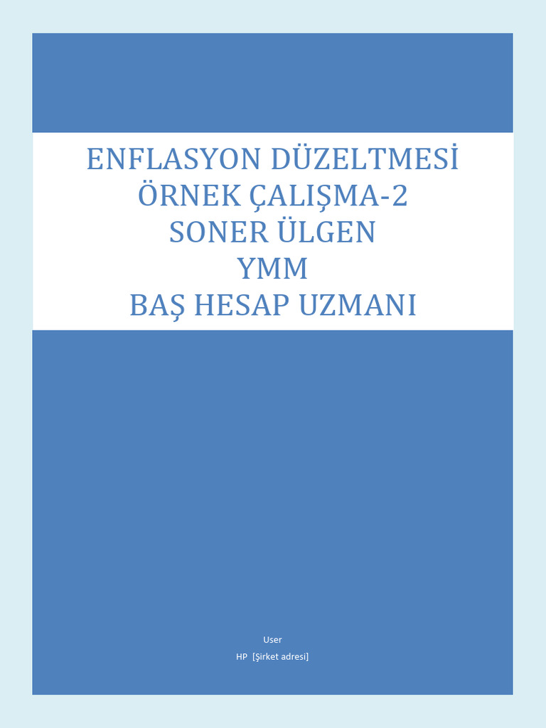 Enflasyon D Zeltmes Rnek Ali Ma 2 1704529440 | PDF
