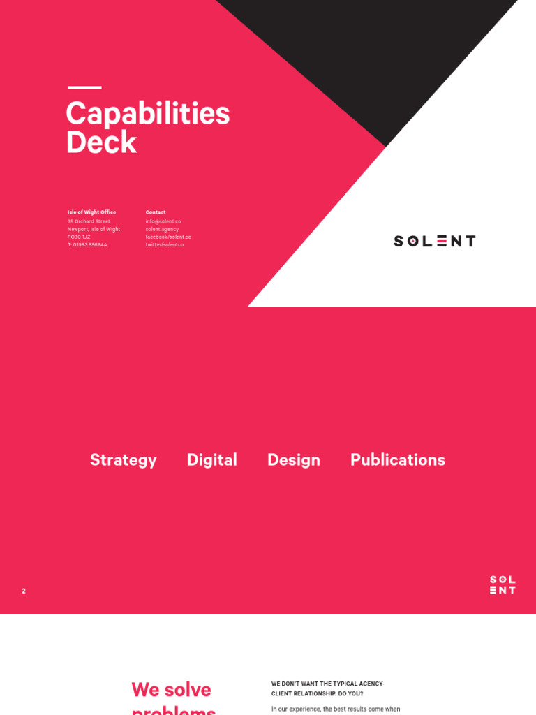 Solent Agency Capabilities Overview | PDF | Brand | Design