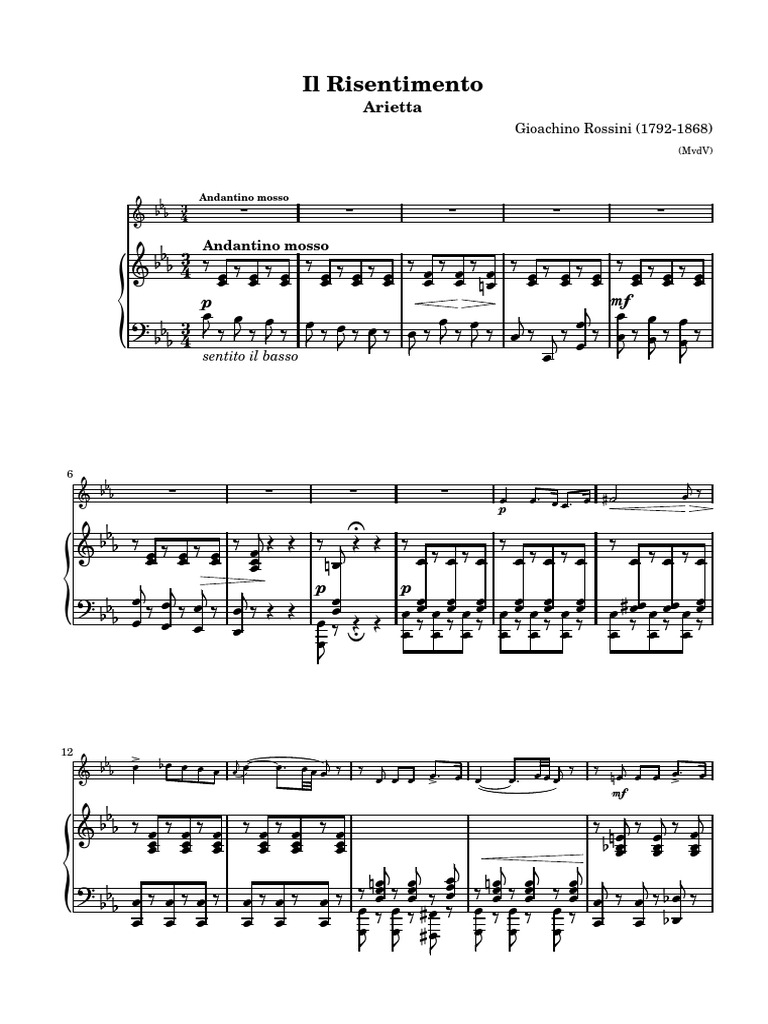 Rossini Il Risentimento C | PDF