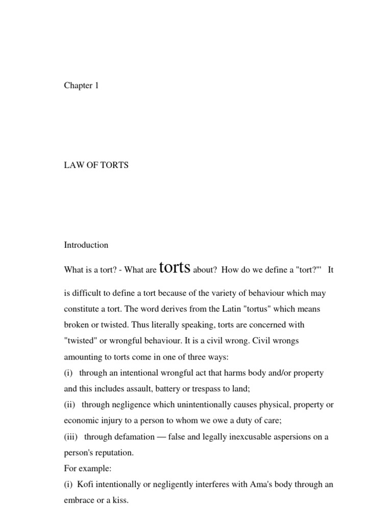 Kumado (Law of Tort) | PDF | Tort | Trespass