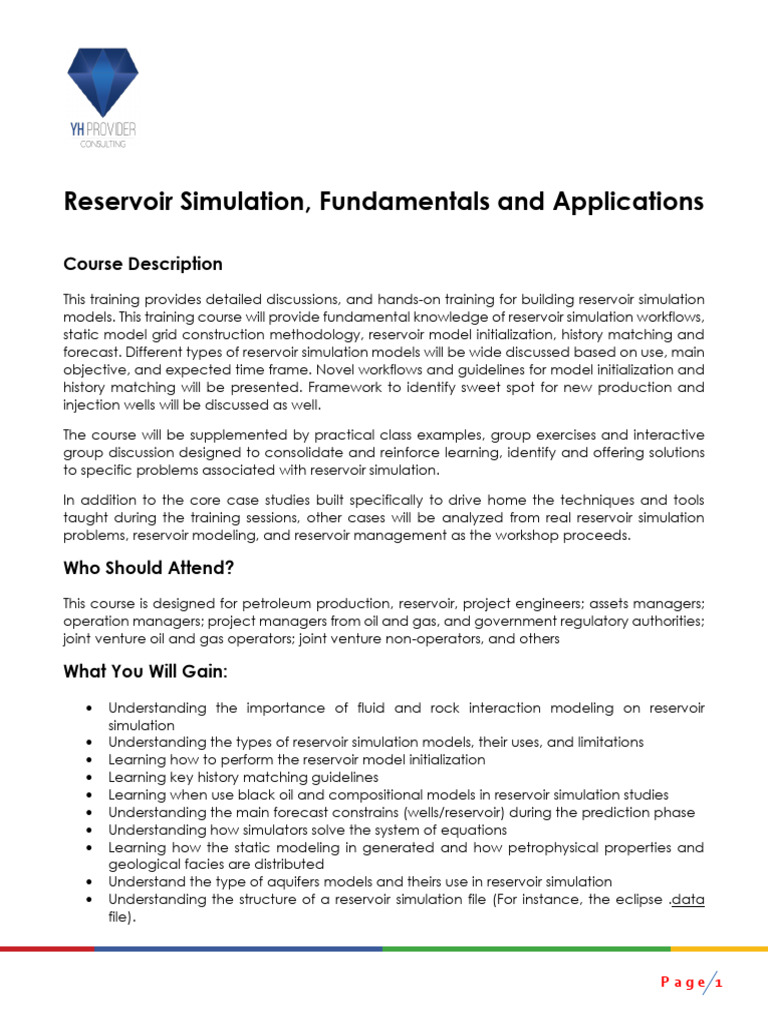 Reservoir Simulation Fundamentals and Applicat | PDF | Petroleum ... Reservoir Simulation Fundamentals and Applicat | PDF | Petroleum ...