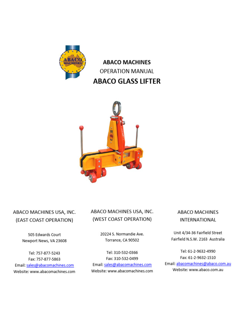 Glass Lifter | PDF