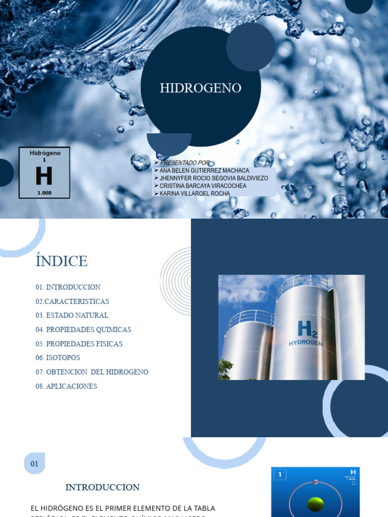 Hidrogeno - Diapositiva XF | PDF