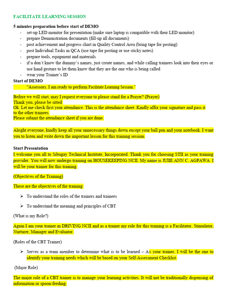 Julie Ann SCRIPT FACI | PDF | Learning | Curriculum