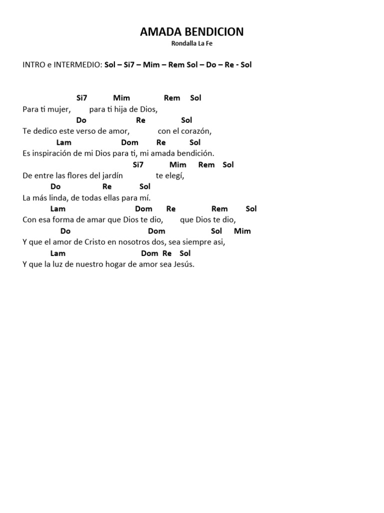 Amada Bendicion | PDF | Religión y espiritualidad