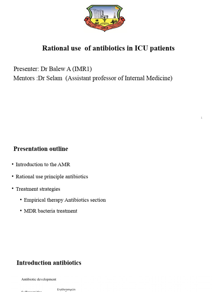 Rational Use of Abx-ICU | PDF | Multiple Drug Resistance ...
