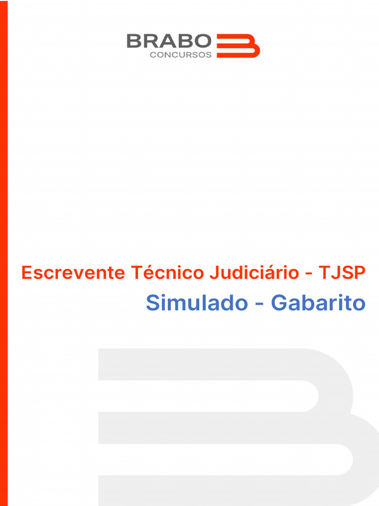 Gabarito Simulado TJSP - Circuito Pós Edital - Março 2023 | PDF Gabarito Simulado TJSP - Circuito Pós Edital - Março 2023 | PDF