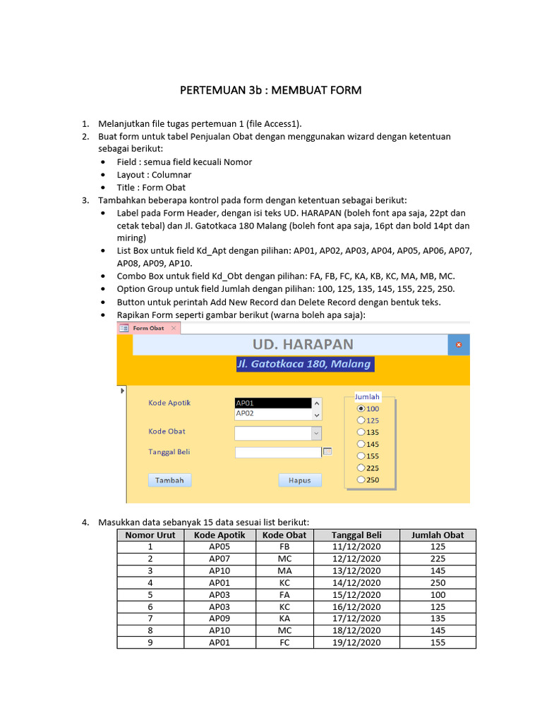 Latihan Membuat Form | PDF