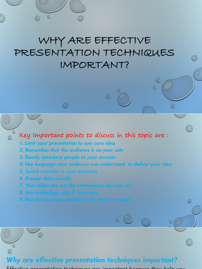 Why Are Effective Presentation Techniques Important | PDF | Public ...