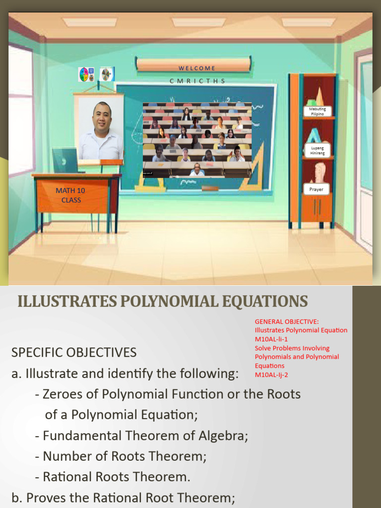 8.illustrating Polynomial Equations | PDF | Polynomial | Factorization 8.illustrating Polynomial Equations | PDF | Polynomial | Factorization