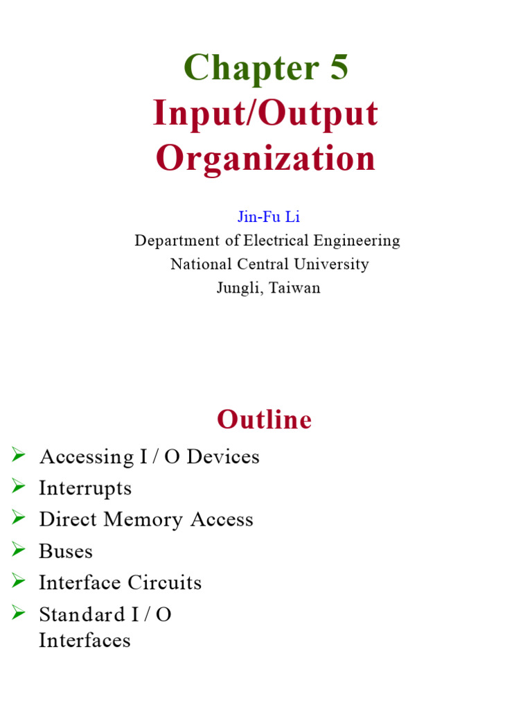 Unit 4 IO Interfacing Hamacher | PDF | Input/Output | Usb