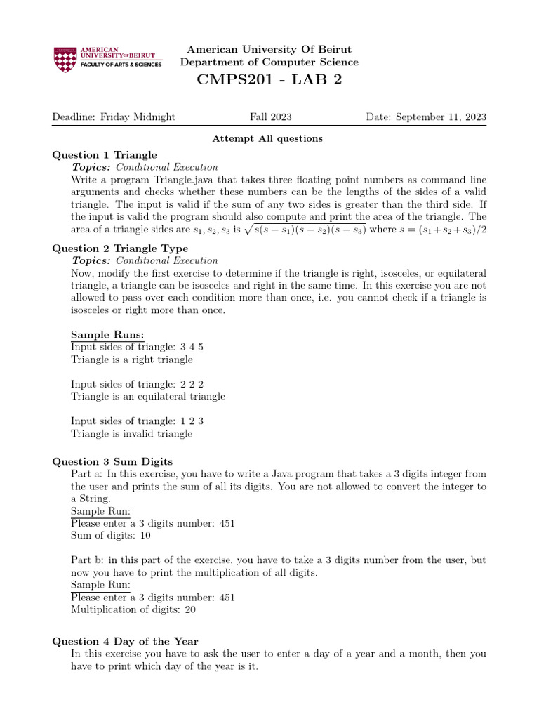 Cmps201 Lab 2 | PDF | Compiler | Programming Language