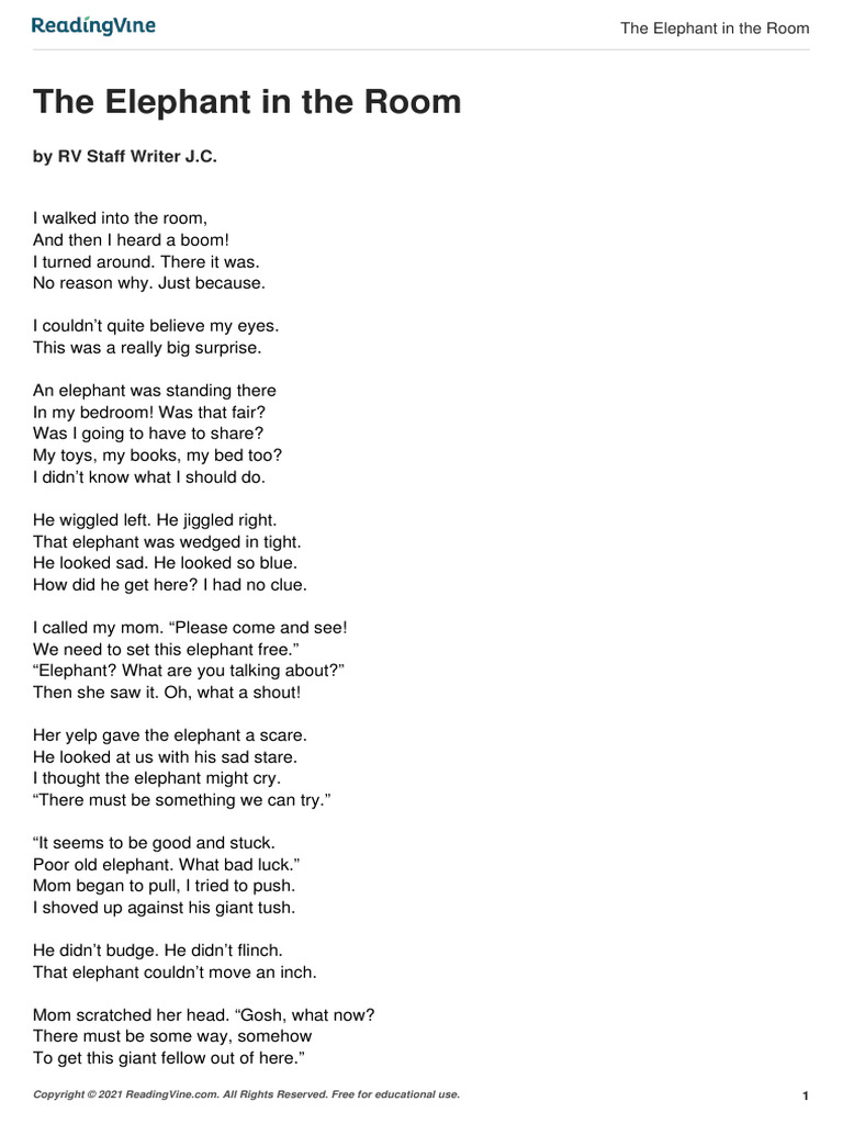 The Elephant In The Room Pdf