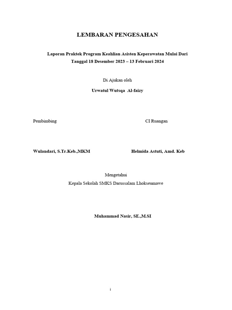 Kata Pengantar Lengkap Urwatul Wutsqa | PDF