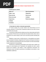 PTI Modelo de Plano Terapêutico Individualizado para TEA | PDF