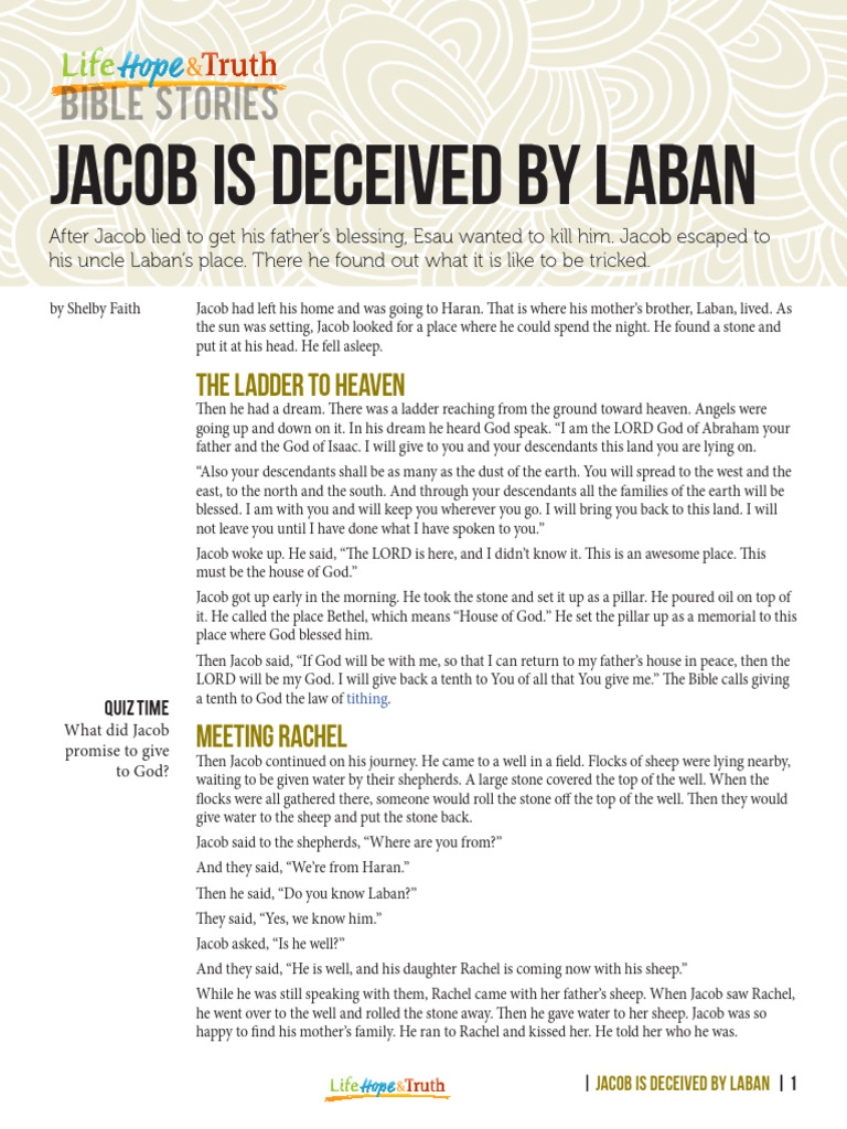 Jacob is Deceived by Laban | PDF | Jacob | Rachel