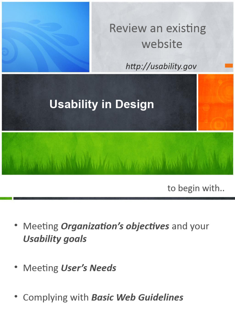 Usability in Design | PDF | Usability | World Wide Web