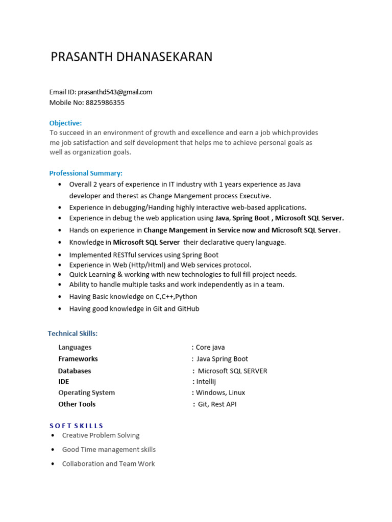 Prasanth CV | PDF