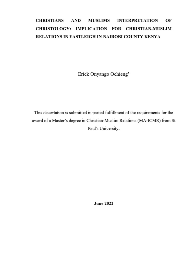 Proposal | PDF | Jesus | Christology