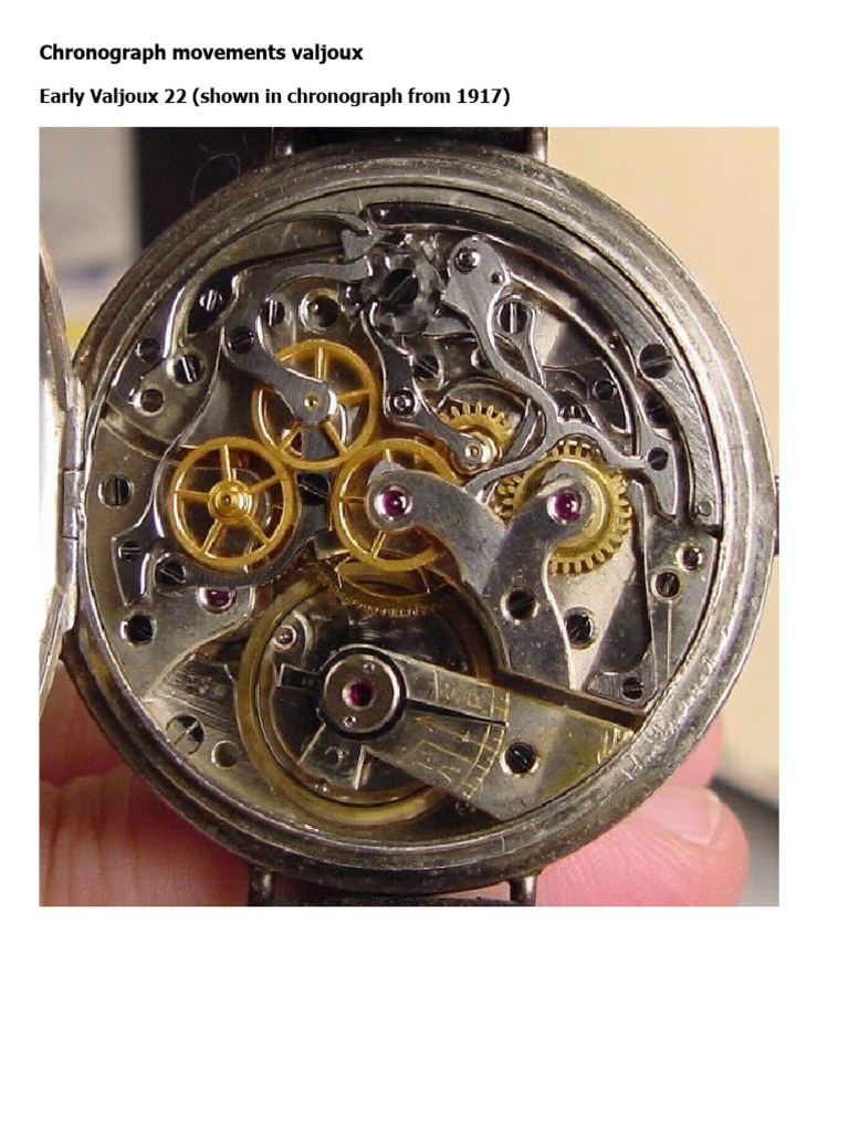 Chronograph Movements Valjoux | PDF