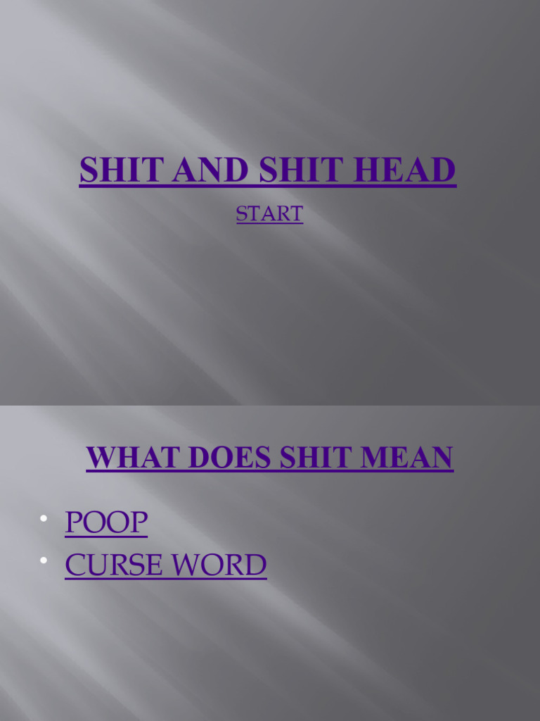 Understanding "Shit" and Its Usage | PDF | Language Arts & Discipline ...
