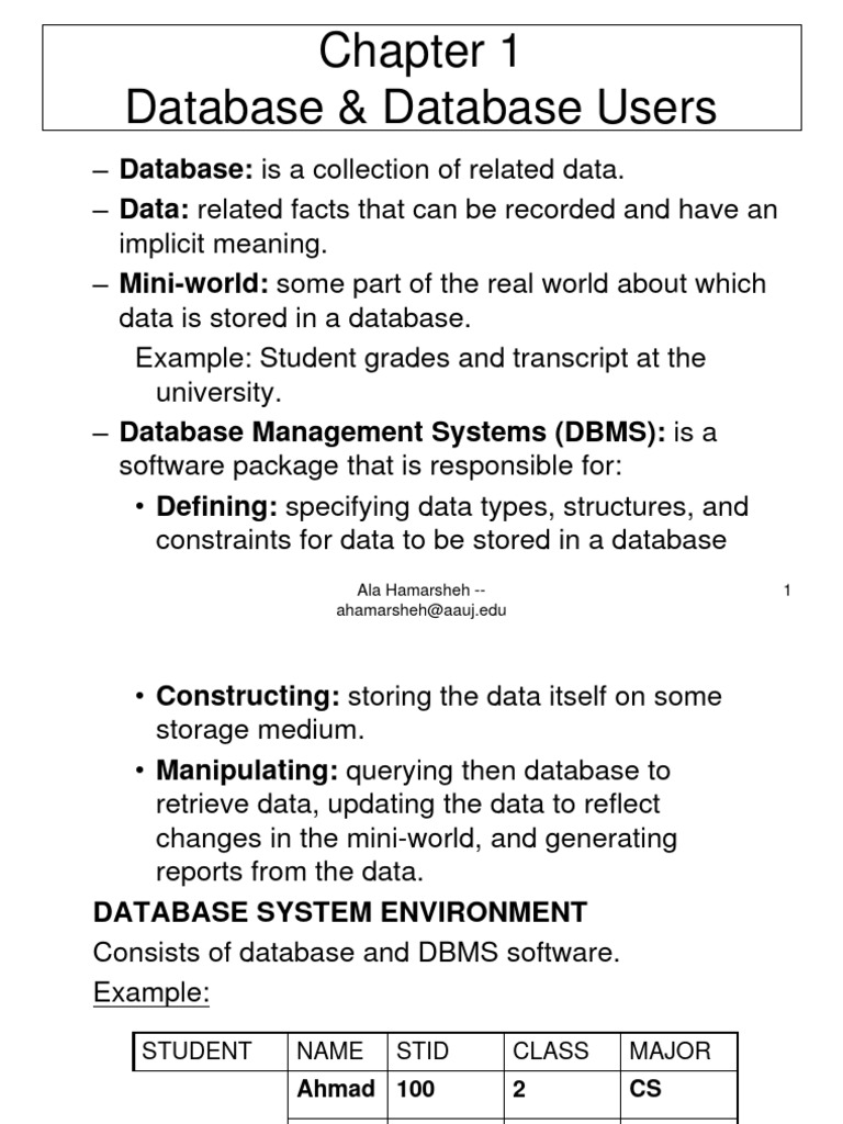 Chapter 1 DB | PDF | Databases | Systems Science