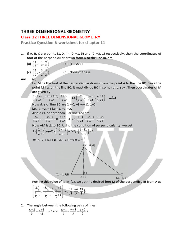 3D Geometry | PDF | Geometric Measurement | Elementary Geometry