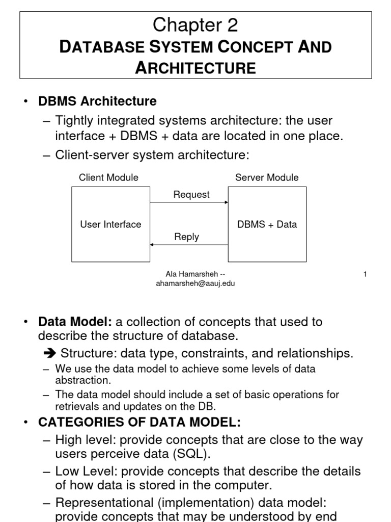 Chapter 2 DB | PDF | Databases | Data Model