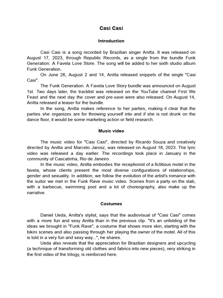 Casi Casi - Inglês | PDF