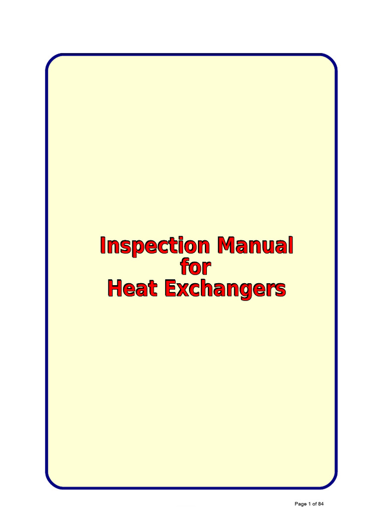 Heat Exchanger Inspection Guidelines | PDF | Heat Exchanger | Corrosion