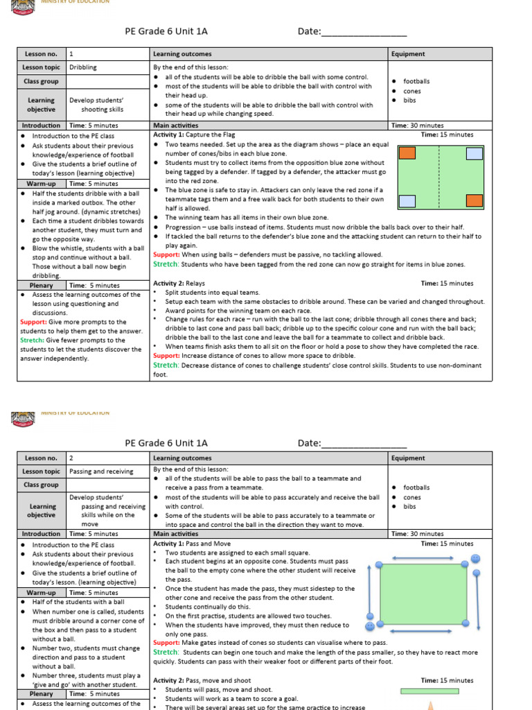Grade6 Unit1a | PDF | Learning | Association Football