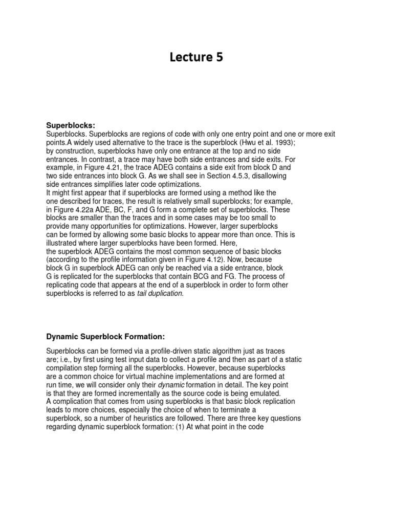 Lecture 5 Bsit | PDF | Program Optimization | Computer Architecture