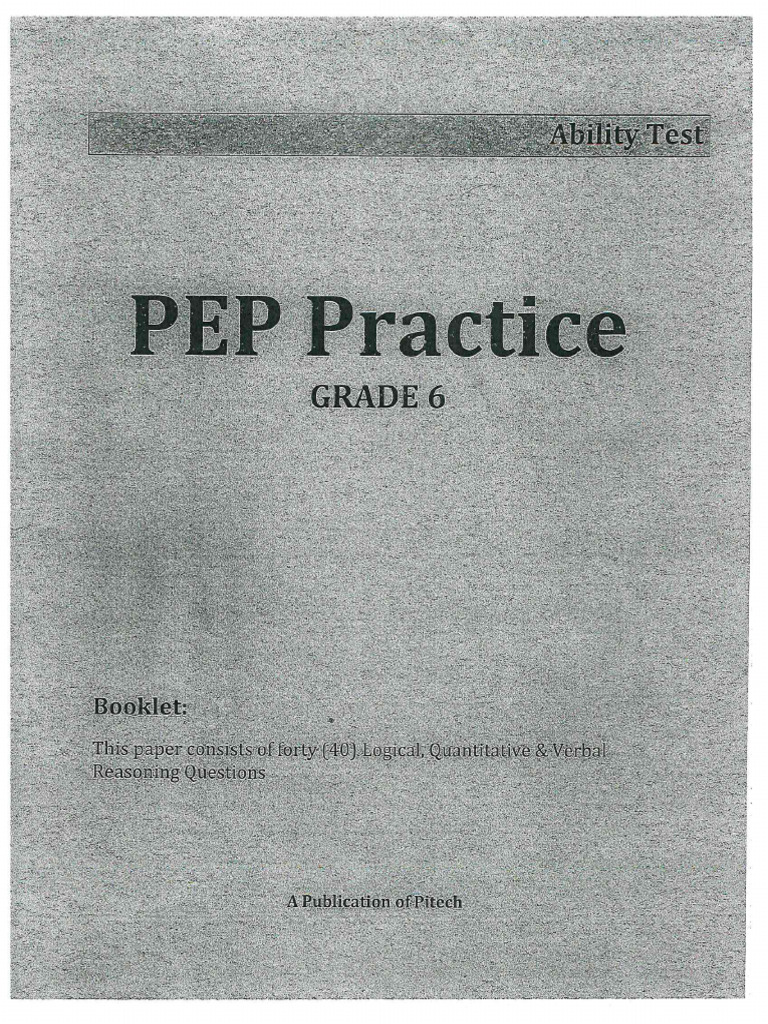 PEP MOCK - Ability Test 2019 | PDF