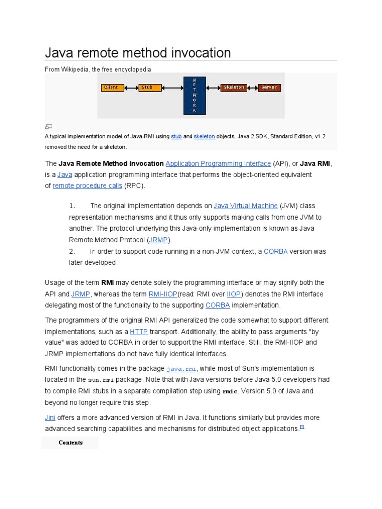 Java Remote Method Invocation | PDF | Software Architecture ...