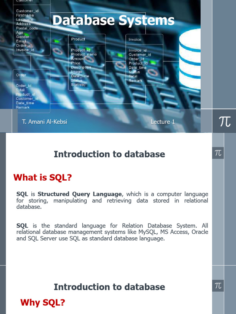 Database System Lecture1-1 | PDF | Relational Database | Sql