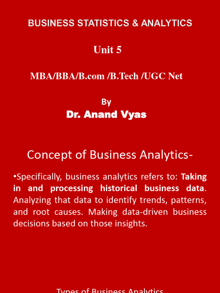 Unit 5 Business Statistics | PDF