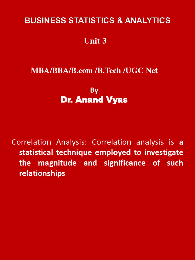 Unit 3 Business Statistics | PDF | Regression Analysis | Linear Regression