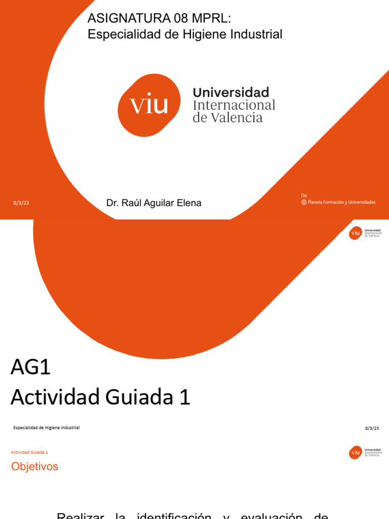 03 Ag1 Tema 2 Casos Practicos 08mprl Viu 2023 v03 Raul | PDF | Higiene Ocupacional | Formaldehído